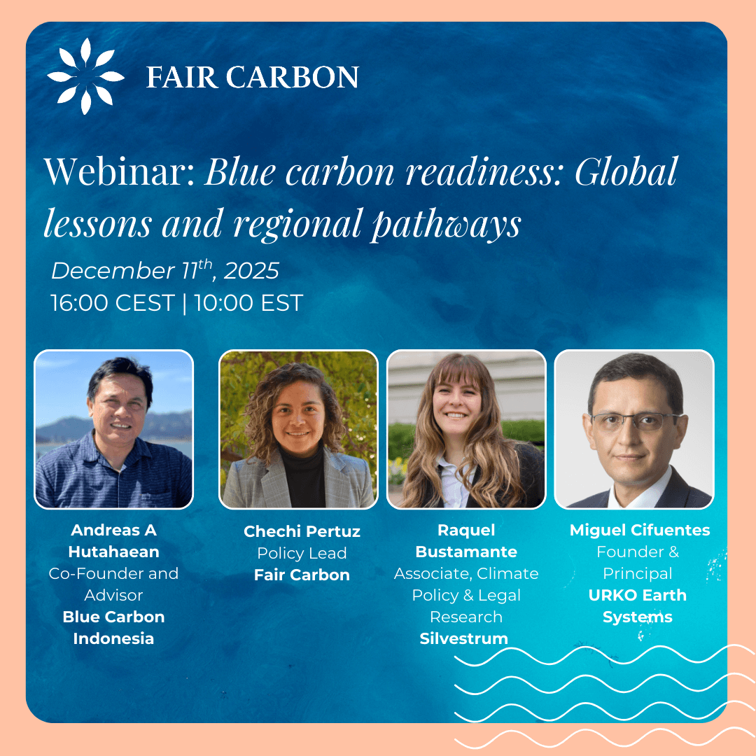 Webinar: Blue carbon readiness: Global lessons and regional pathways - FairCarbon